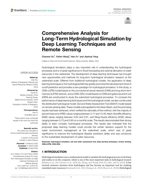 Pdf Comprehensive Analysis For Long Term Hydrological Simulation By Deep Learning Techniques