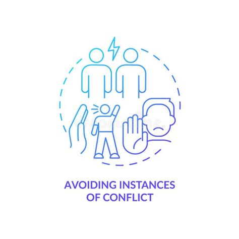 Conflict Avoidance Blue Gradient Concept Icon Stock Vector Illustration Of Outline Vector