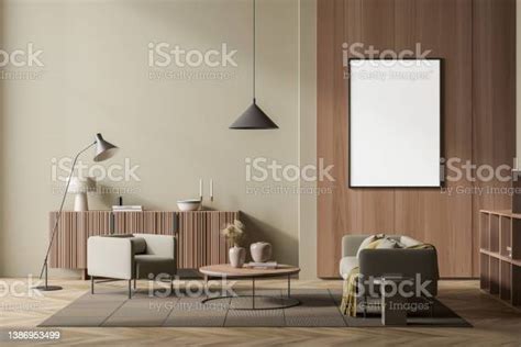 좌석과 컴모드 커피 테이블 모형 포스터가 있는 객실 인테리어 0명에 대한 스톡 사진 및 기타 이미지 0명 3차원 형태 가구 Istock