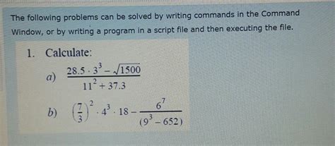 Solved The Following Problems Can Be Solved By Writing