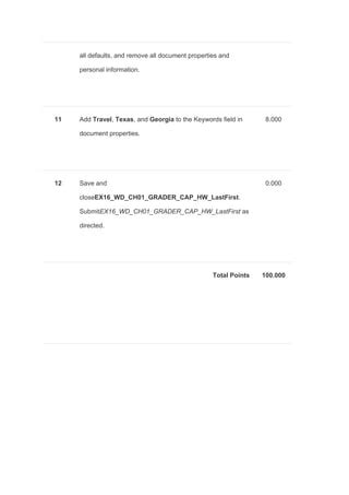 EX WD CH GRADER CAP HW Completed Solution PDF