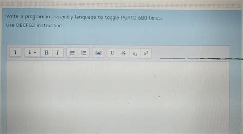 solved write a program in assembly language to toggle portd