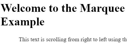 HTML Marquee Tag Naukri Code