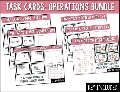 Task Cards Solving Operations By Cathryn Hafner Tpt