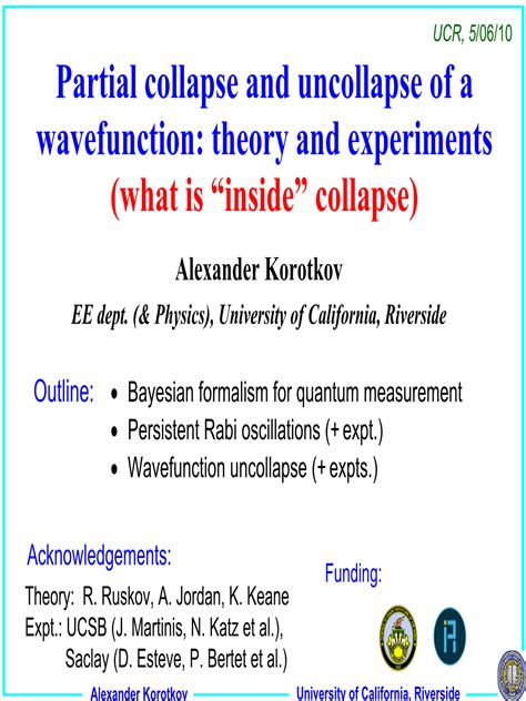Partial Collapse And Uncollapse Of A Wavefunction Theory And