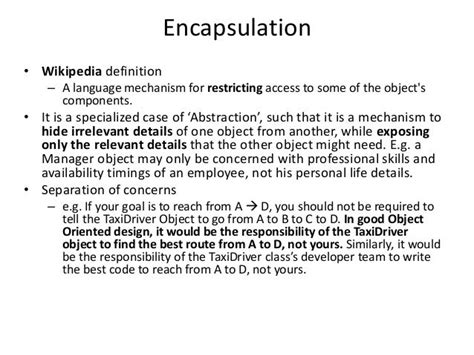 Abstraction And Encapsulation