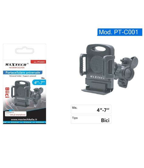 Portacellulare Universale Maxtech Pt C001 Per Bici Moto Ipad Navigator