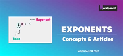 Laws Of Exponents Wordpandit