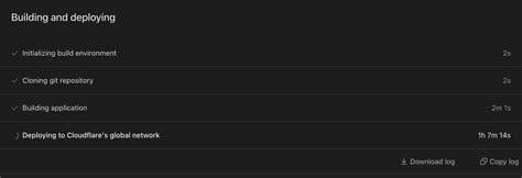 Stuck Deployment To Cloudflares Global Network Cloudflare Developers