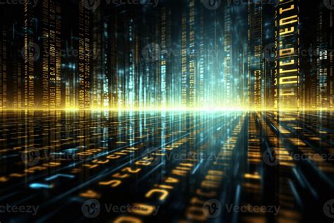 Ai Generated Binary Backdrop Futuristic Cyberspace Ambiance With Binary Code Background 36045057