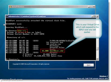 How To Install Windows And Dual Boot With XP Or Vista Using Native VHD Support