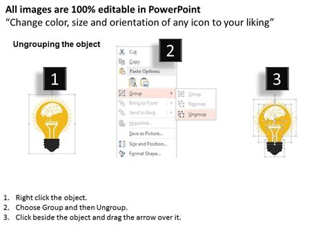 Innovative Idea Bulb With Brain Powerpoint Template