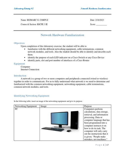 Lab Manual Networks Act 2 Pdf Computer Network Electrical Connector