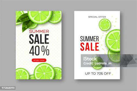 여름 세일 배너 슬라이스 라임 조각 나뭇잎과 점선 패턴 흰색 배경계절 할인 벡터 일러스트 레이 션에 대 한 템플릿 3차원 형태에