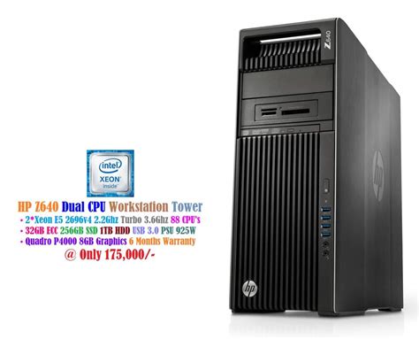 Hp Z640 Dual Cpu Workstation Tower Xeon E5 2696v4 2 2ghz 88 Cpus 32gb 256gb Ssd 1tb Hdd Nvidia