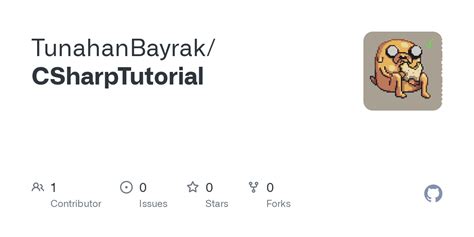 Github Tunahanbayrak Csharptutorial