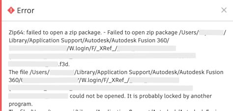 Failed To Open Zip Package It Is Probably Locked By Another Program When Opening An
