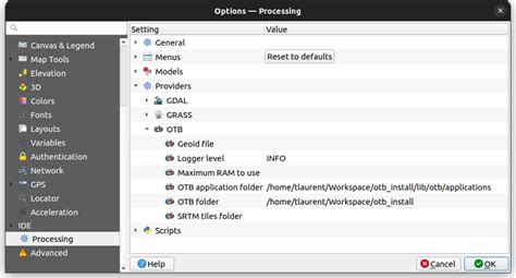 QGIS Interface Orfeo ToolBox Documentation
