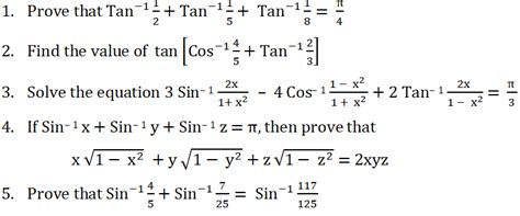 Ts Inter Inverse Trigonometric Functions 4m Imp Questions