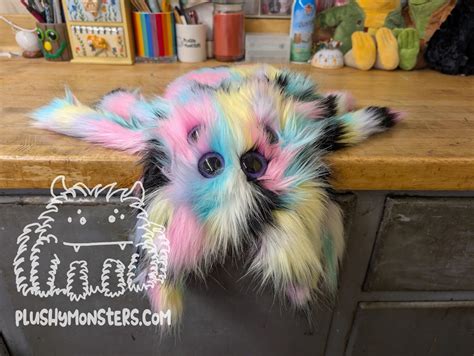 Mochi Moo With Purple Eyes Weighted Pancake Spider Plushy Monsters