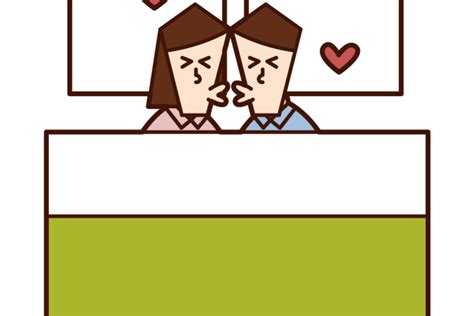 좋은 대화를 나누는 커플과 커플의 일러스트레이션 무료 일러스트 소재 Kukukeke쿠쿠케케