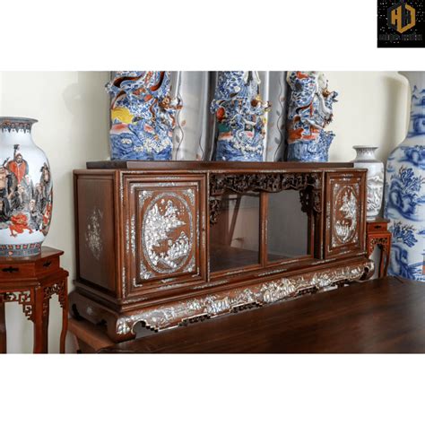 Tủ Chè Khảm ốc Gỗ Gụ Tc6