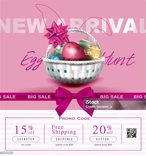 리본 리본 부활절 달걀 및 프로 모션 Qr 코드와 할인 바우처 템플릿의 컬렉션입니다 3차원 형태에 대한 스톡 벡터 아트 및 기타 이미지 3차원 형태 Qr코드 검색
