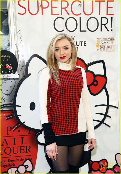 Peyton List Sips Pink Hot Chocolate At Hello Kitty By Opi Collection Launch Photo 918023