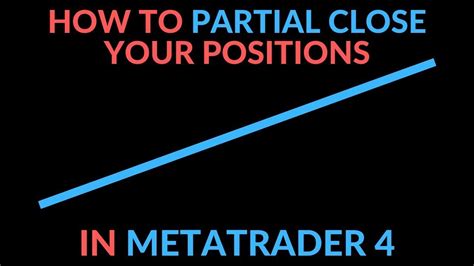 How To Close Half Of Your Position On Metatrader 4 Forex Trading