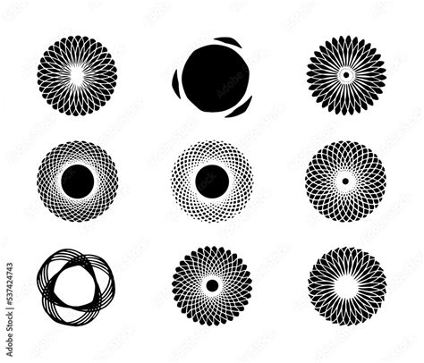 Vetor De Set Of Different Black Linear Form Inspired By Brutalism Collection Strange Wireframes