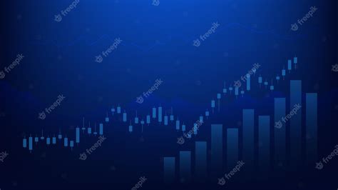 막대 그래프와 촛대 차트가 있는 금융 비즈니스 통계는 주식 시장 가격을 보여줍니다 프리미엄 벡터