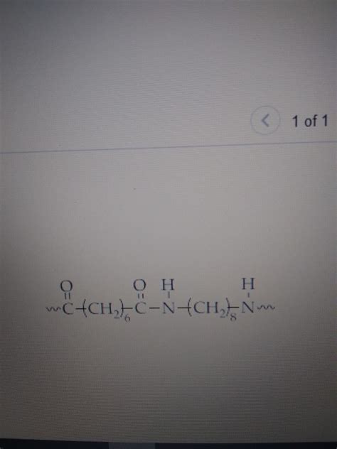 Solved Draw The Structure Of The Monomer Which Contains Chegg