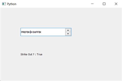 PyQt5 QSpinBox Vérifier si le texte est barré ou non StackLima