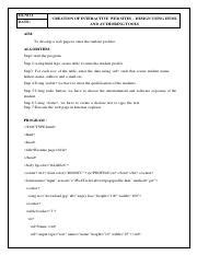 Creating Interactive Web Pages With HTML And Authoring Tools Course Hero