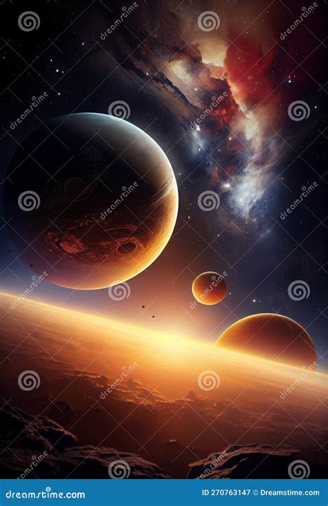 Solar System And Space Objects Ai Generated Stock Illustration Illustration Of Star Uranus