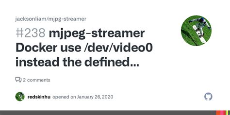 Mjpeg Streamer Docker Use Dev Video0 Instead The Defined Device Dev