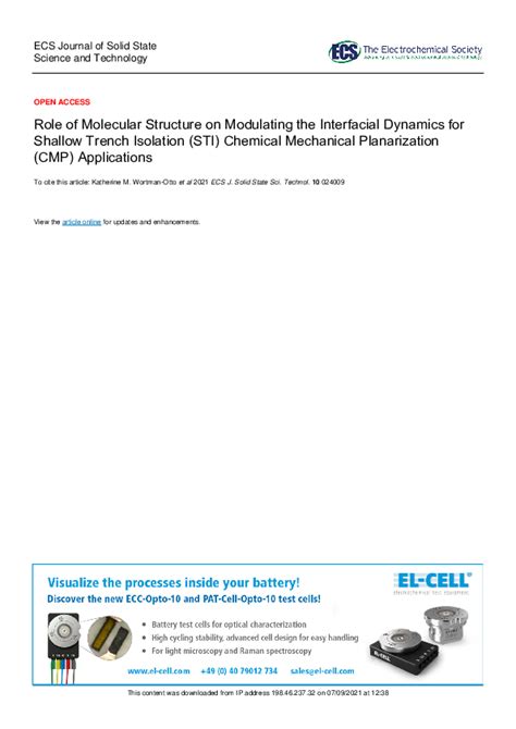 Pdf Role Of Molecular Structure On Modulating The Interfacial