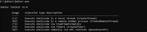 Jektor A Windows User Mode Shellcode Execution Tool That Demonstrates