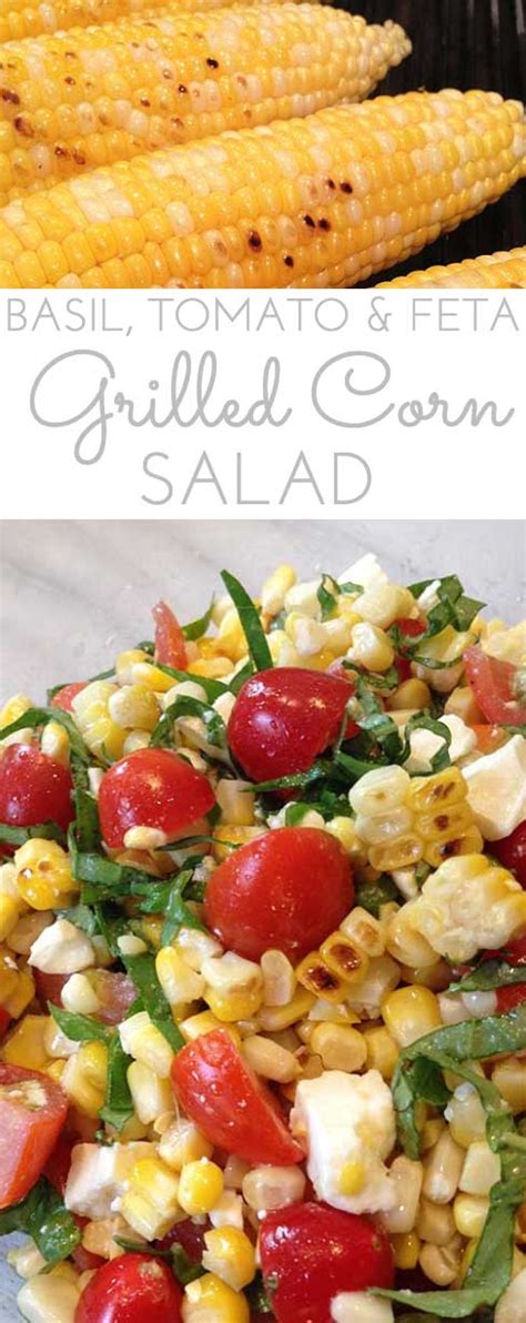 Grilled Corn Basil And Tomato Salad Wfeta Through Her Looking Glass