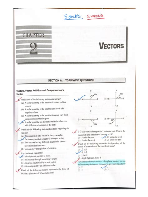 Vectors Assignment Pdf