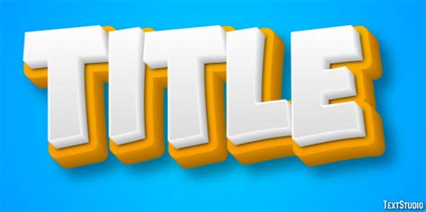 Title Text Effect Generator TextStudio