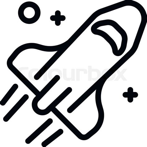 Space Rocket Icon Outline Space Rocket Vector Icon For Web Colourbox