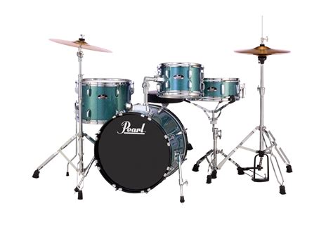 Pearl Roadshow Complete 4 Piece Drum Set W 18 Bass Drum Hardware And Cymbals Aqua Blue