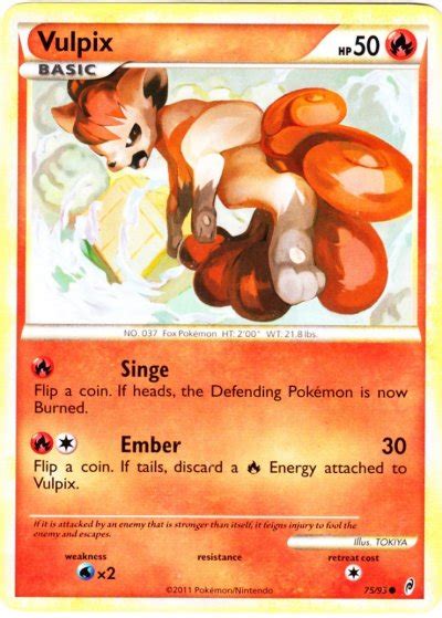 Serebii net Pokémon Card Database Call of Legends Vulpix