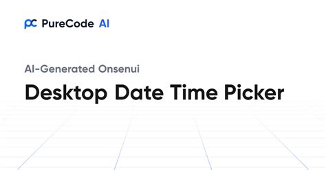 Build And Deploy Onsenui Desktop Date Time Picker Quickly
