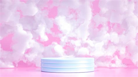 연기와 구름과 미니멀리즘 배경 3d 일러스트레이션 3d 렌더링 연단에 대한 스톡 사진 및 기타 이미지 연단 구름 입체