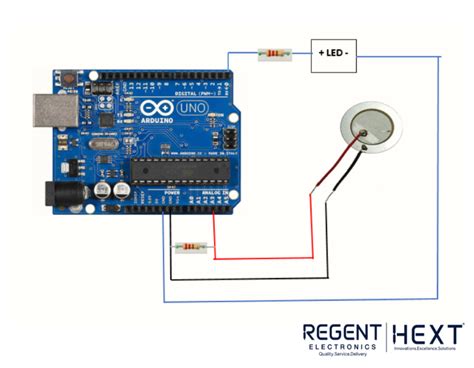 Interfacing Of Piezoelectric Sensor With Arduino Regent Electronics