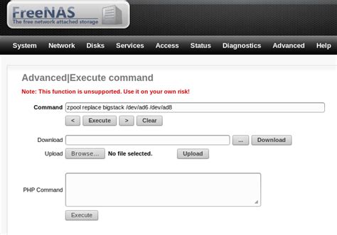 Replacing A Failed Disk On Freenas 07 In A Zfs Pool Mccartneys Musings