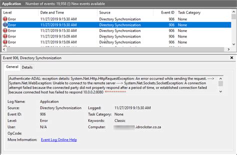 Field Notes The Case Of The Stopped Azure Ad Connect Synchronization Stale Internet Proxy