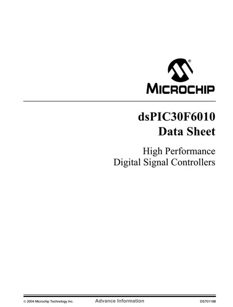 MICROCHIP TECHNOLOGY DSPIC F DATASHEET Pdf Download ManualsLib